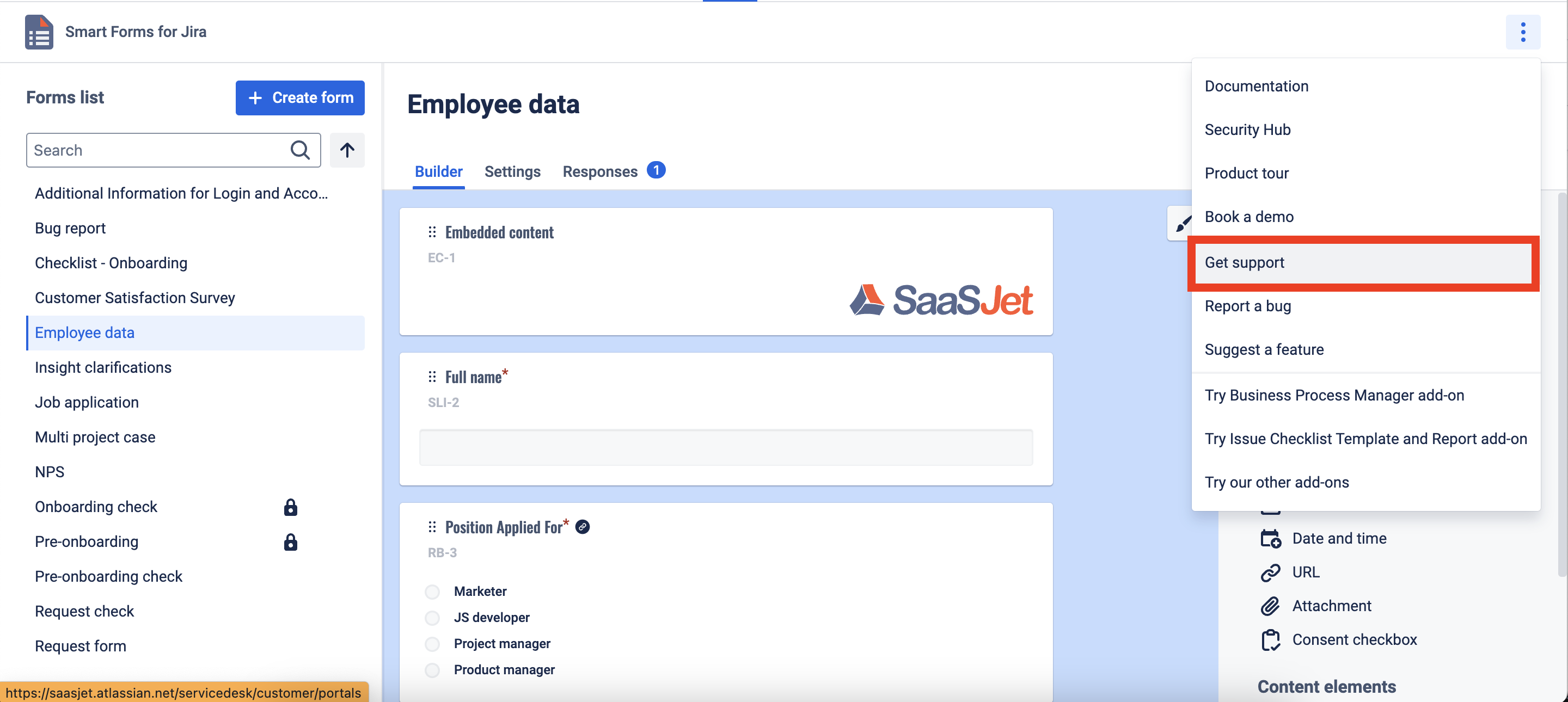 Support Of Smart Forms For Jira